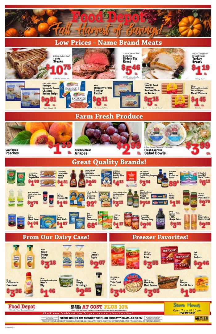 Food Depot Weekly Ad Oct 07 – Oct 13, 2024