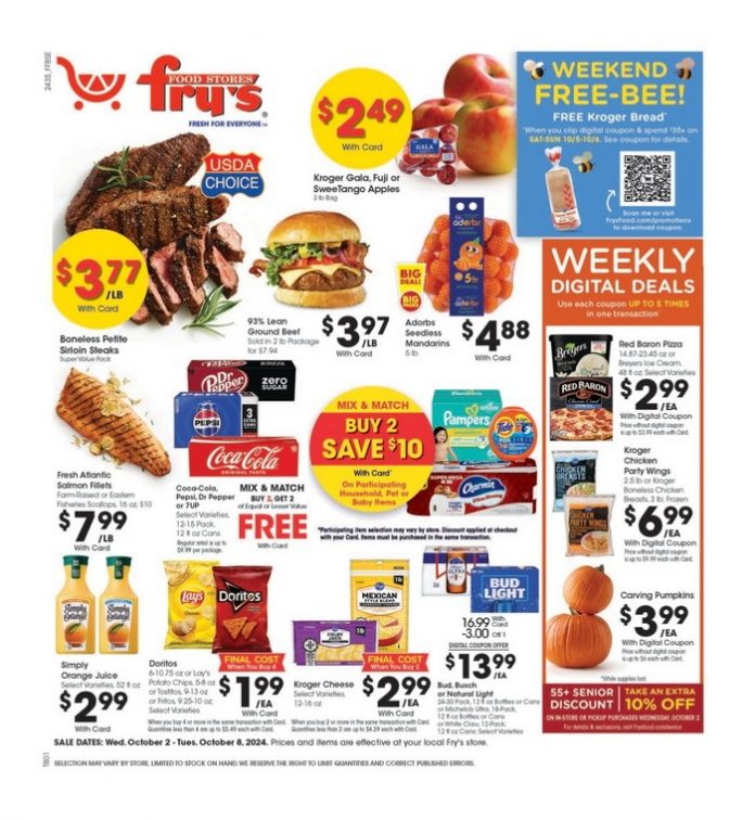 Fry's Food Weekly Ad Oct 02 – Oct 08, 2024 (Halloween Promotion Included)