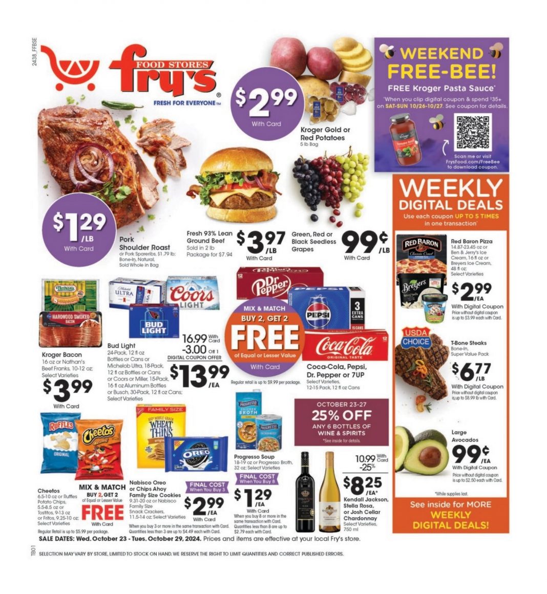 Fry's Food Weekly Ad Oct 23 – Oct 29, 2024 (Halloween Promotion Included)