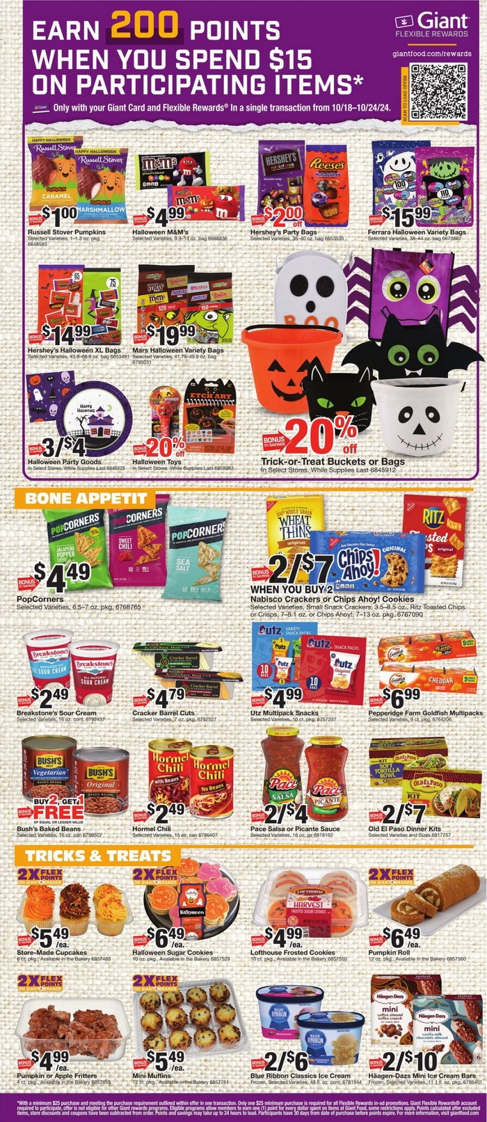 Giant Food Weekly Ad Oct 18 – Oct 24, 2024 (Halloween Promotion Included)