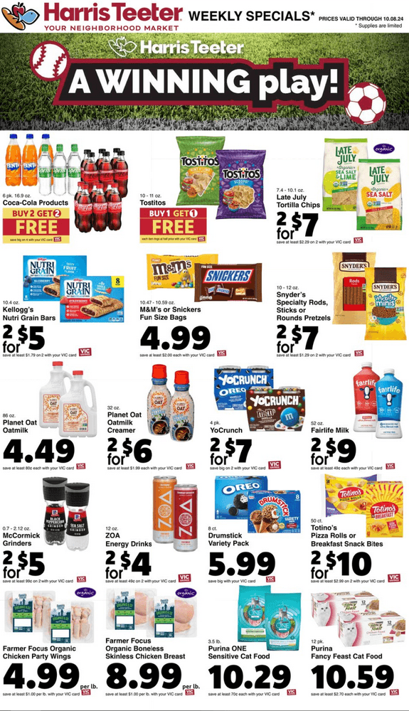 Harris Teeter Weekly Ad Oct 02 – Oct 08, 2024