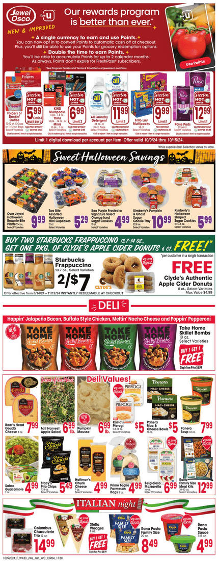 Jewel Osco Weekly Ad Oct 09 – Oct 15, 2024 (Halloween Promotion Included)