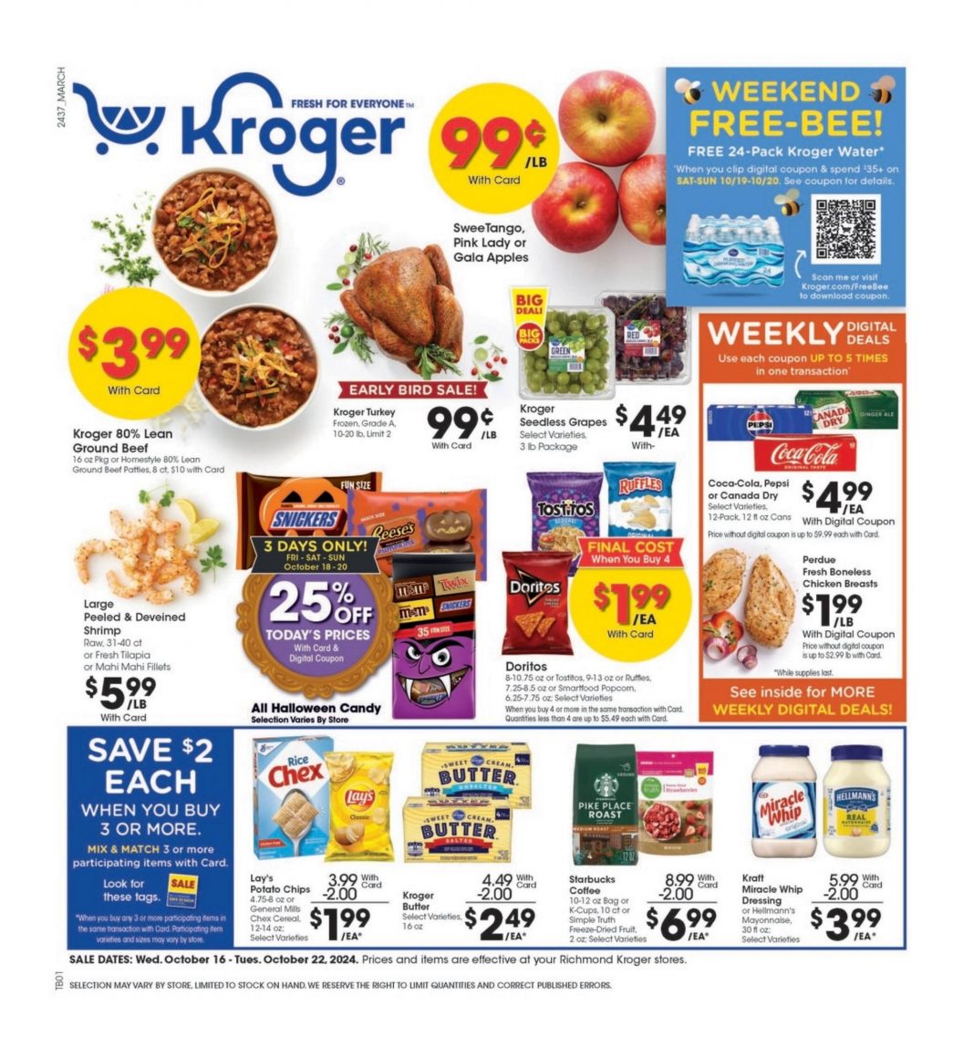 Kroger Weekly Ad Oct 16 – Oct 22, 2024 (Halloween Promotion Included)