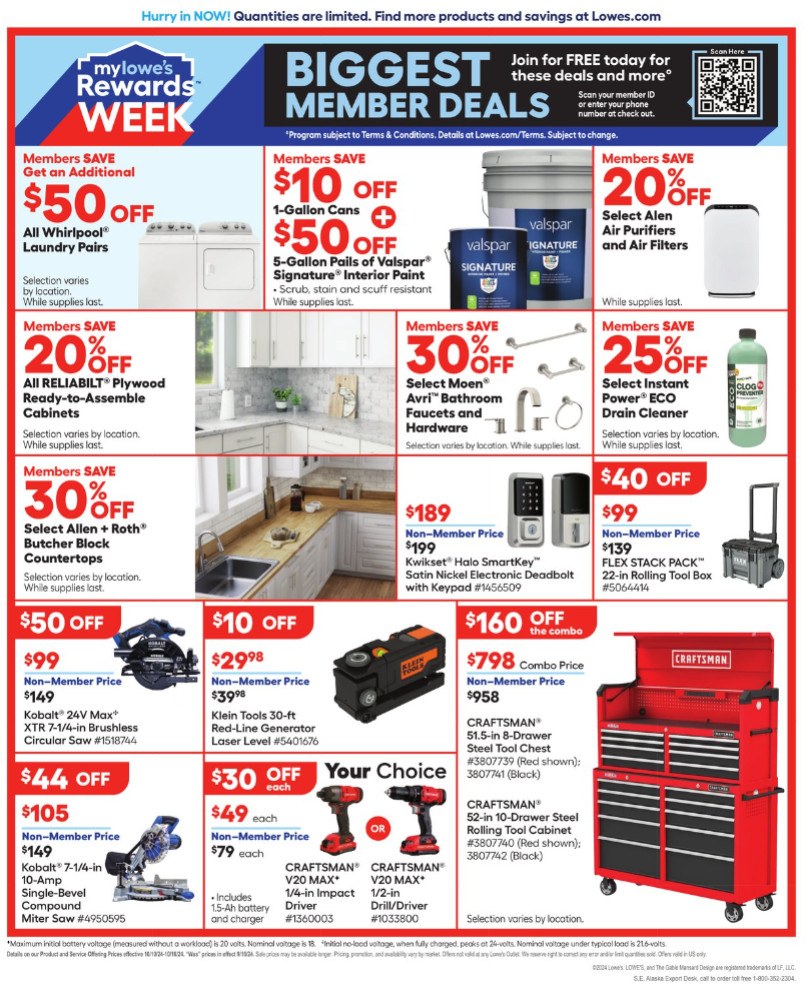 Lowe's In Store Promotion Ad Oct 10 – Oct 16, 2024