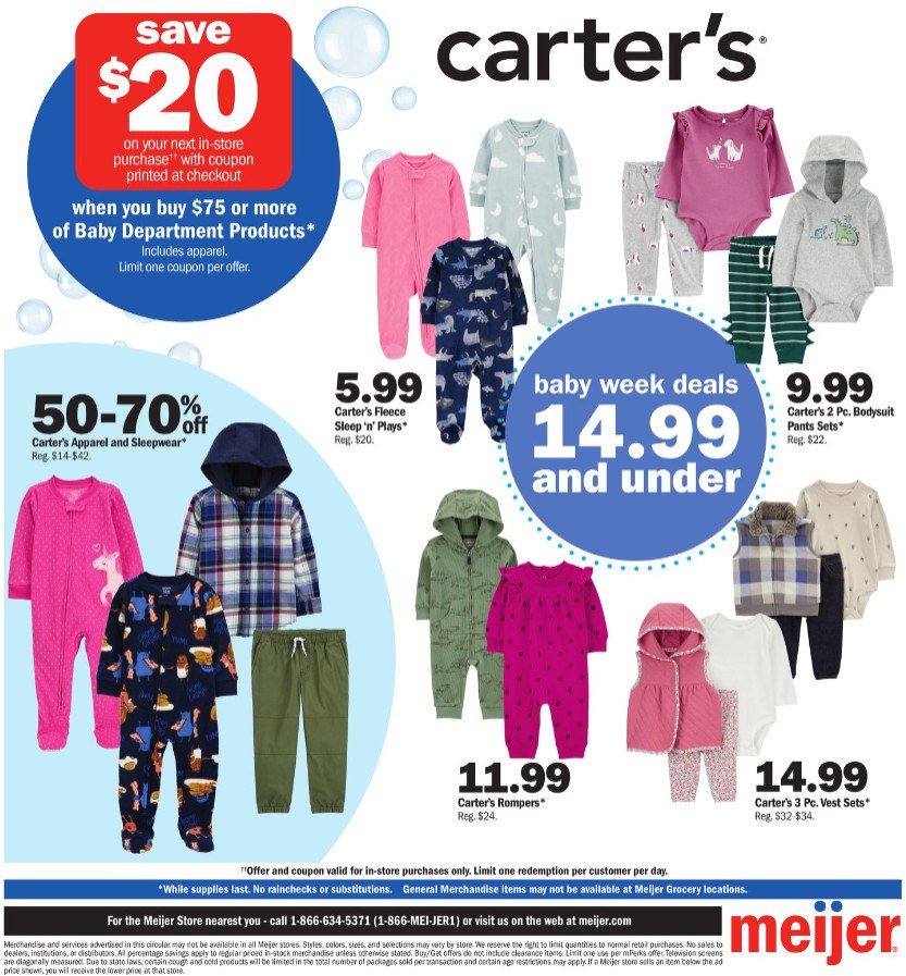 Meijer Baby Essentials Sale Oct 27 – Nov 02, 2024