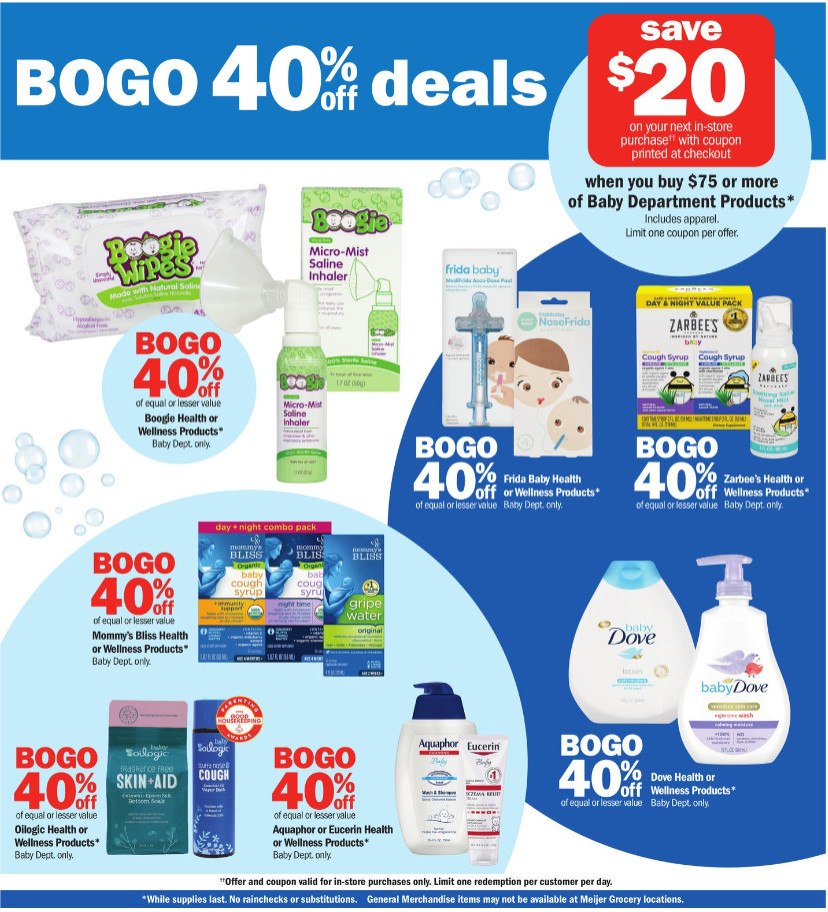Meijer Baby Essentials Sale Oct 27 – Nov 02, 2024