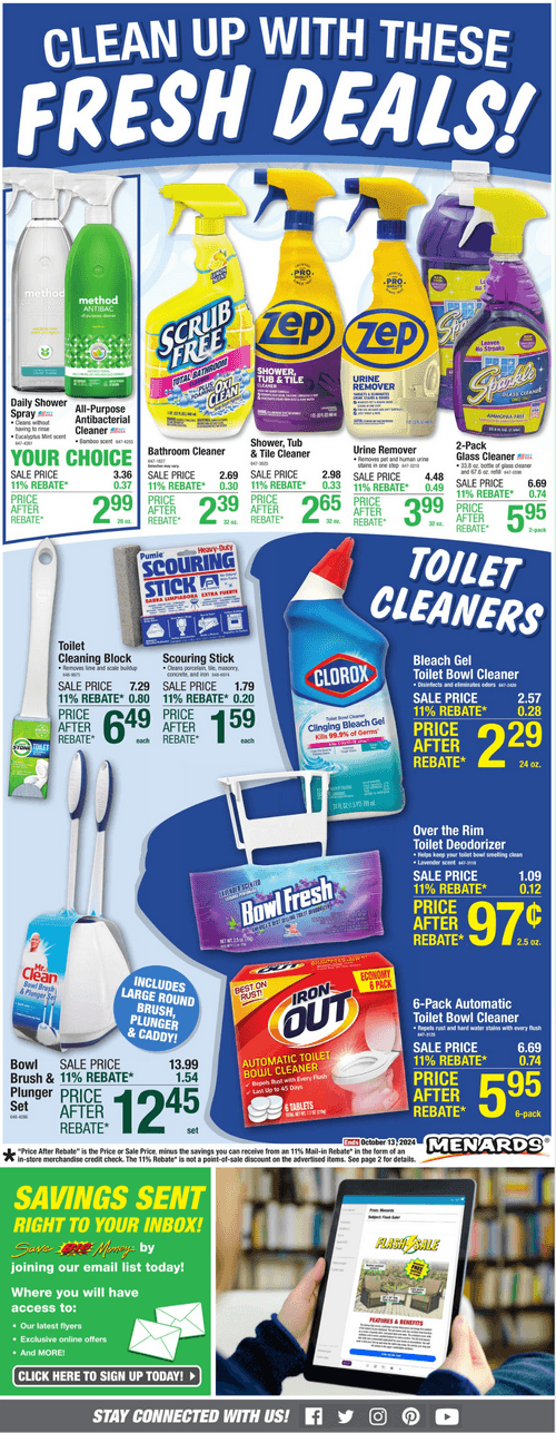 Menards Home Essentials Ad Oct 03 – Oct 13, 2024