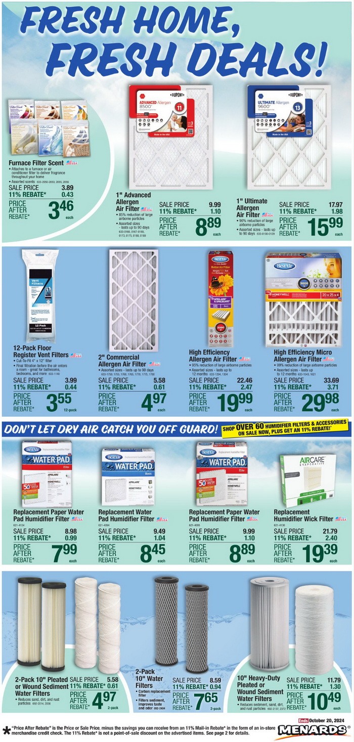 Menards Home Essentials Ad Oct 10 – Oct 20, 2024