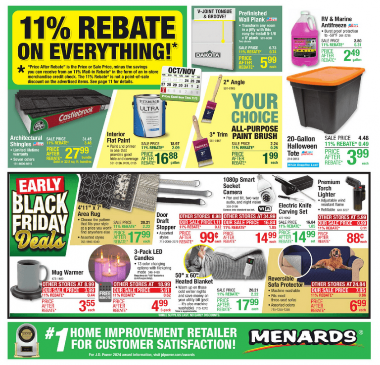 Menards Weekly Ad Oct 24 – Nov 03, 2024 (Halloween Promotion Included)