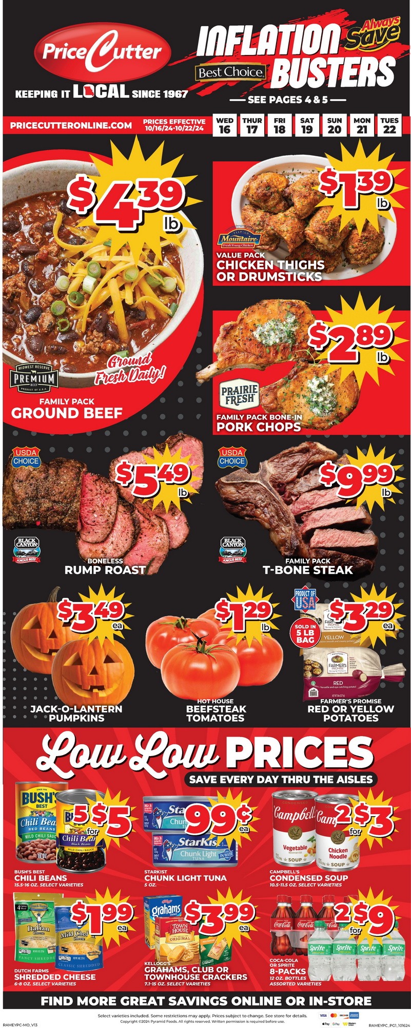 Price Cutter Weekly Ad Oct 16 – Oct 22, 2024