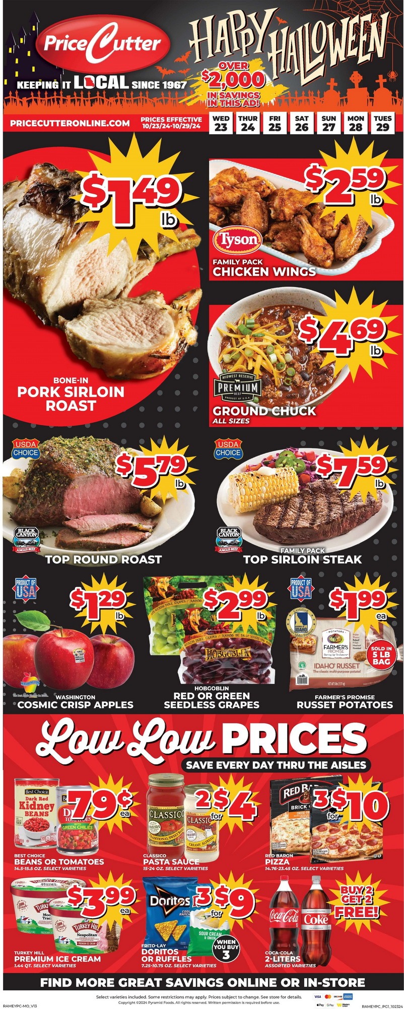 Price Cutter Weekly Ad Oct 23 – Oct 29, 2024 (Halloween Promotion Included)