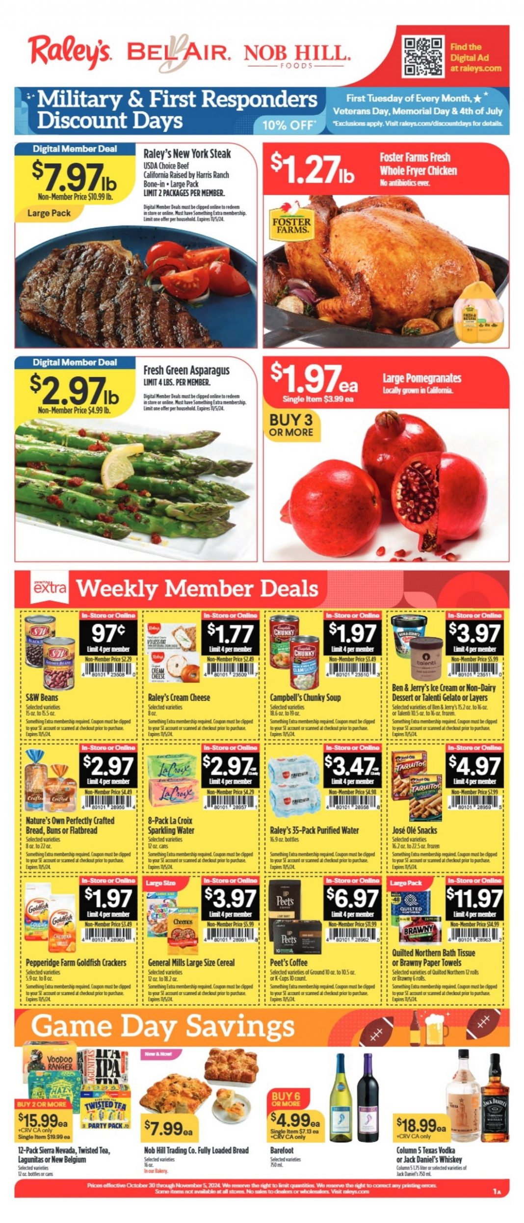 Raley's Supermarkets Weekly Ad Oct 30 – Nov 05, 2024