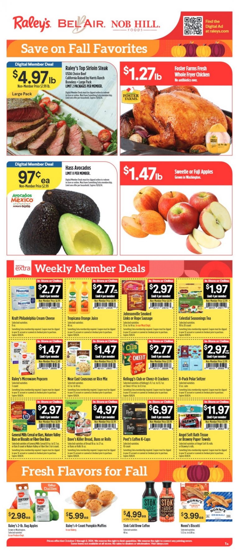 Raley's Supermarkets Weekly Ad Oct 02 – Oct 08, 2024