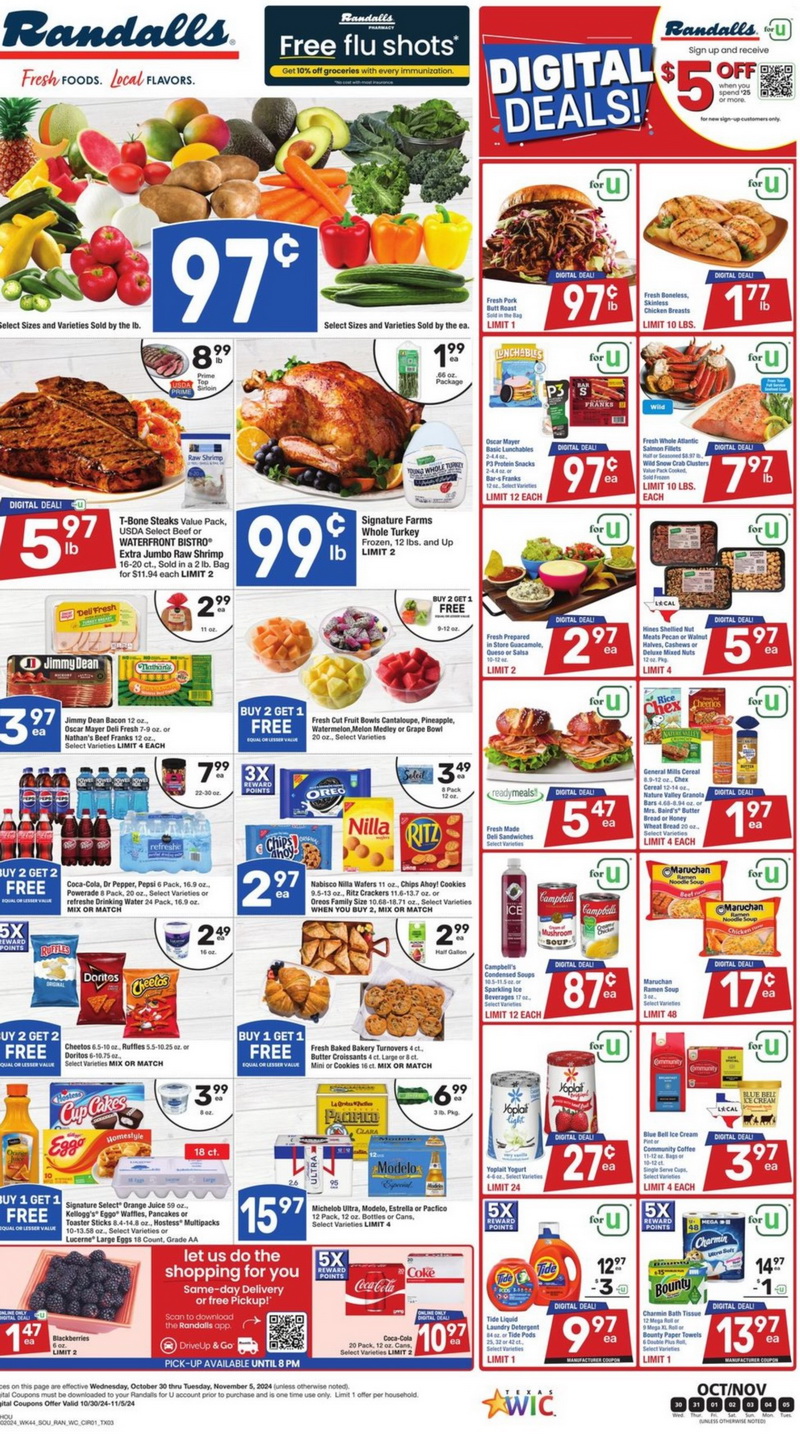 Randalls Weekly Ad Oct 30 – Nov 05, 2024