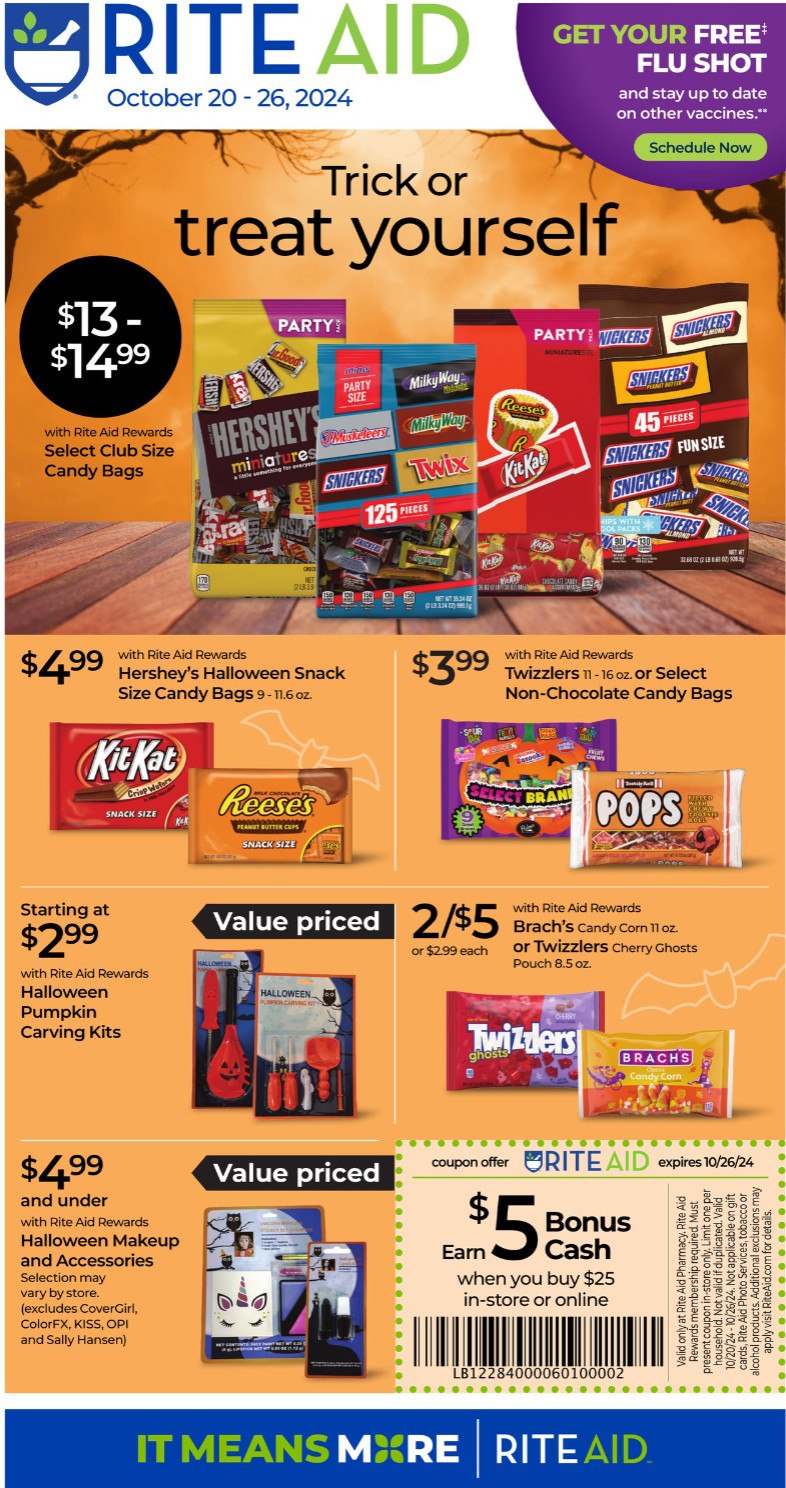 Rite Aid Weekly Ad Oct 20 – Oct 26, 2024 (Halloween Promotion Included)