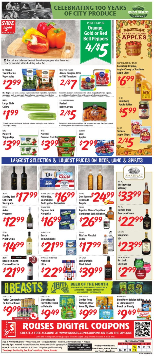 Rouses Weekly Ad Oct 16 – Oct 23, 2024 (Halloween Promotion Included)