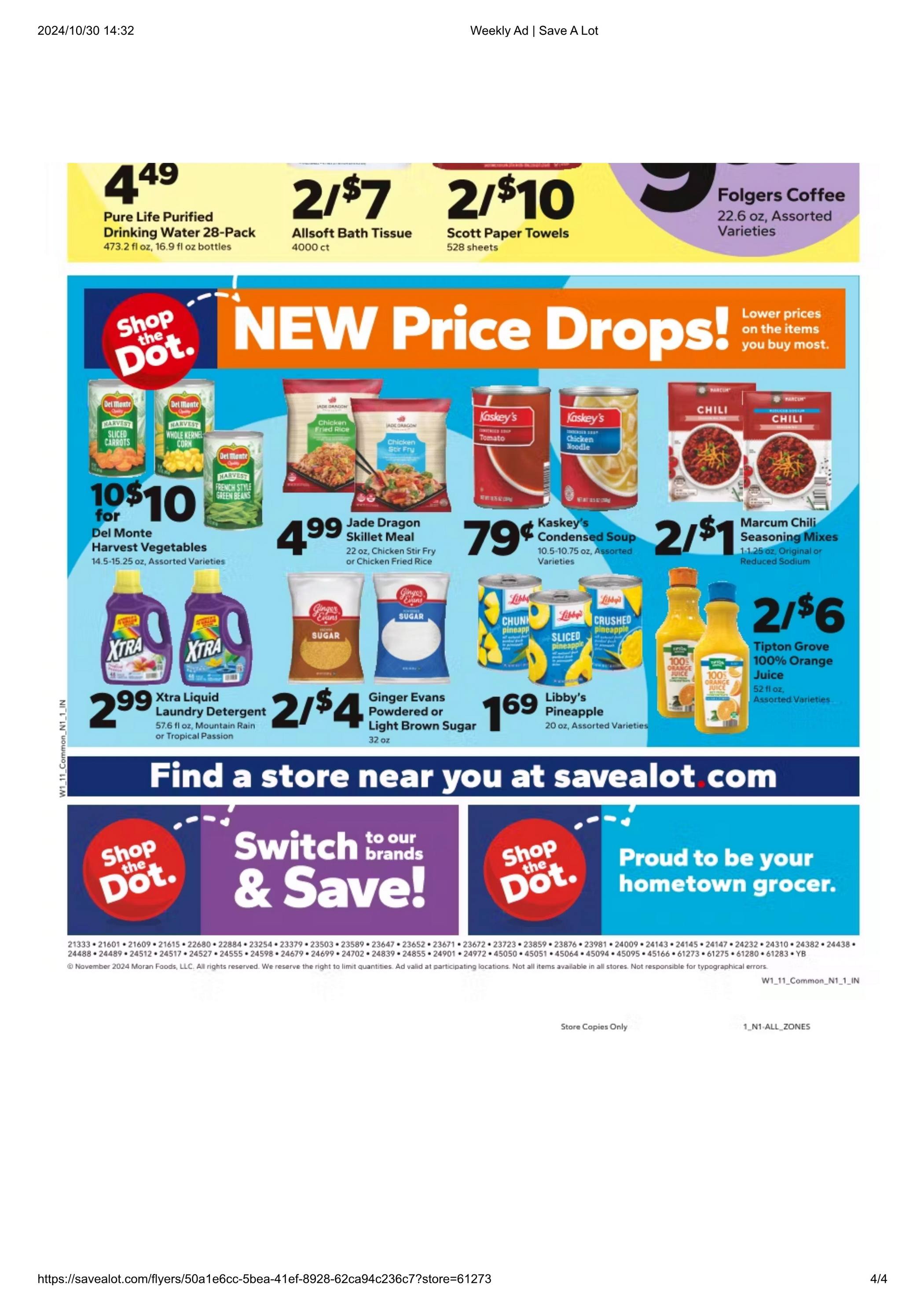 Save A Lot Weekly Ad Oct 30 – Nov 05, 2024
