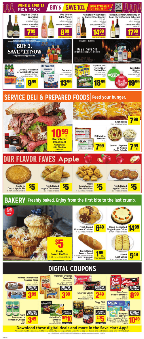 Save Mart Supermarkets Weekly Ad Oct 02 – Oct 08, 2024
