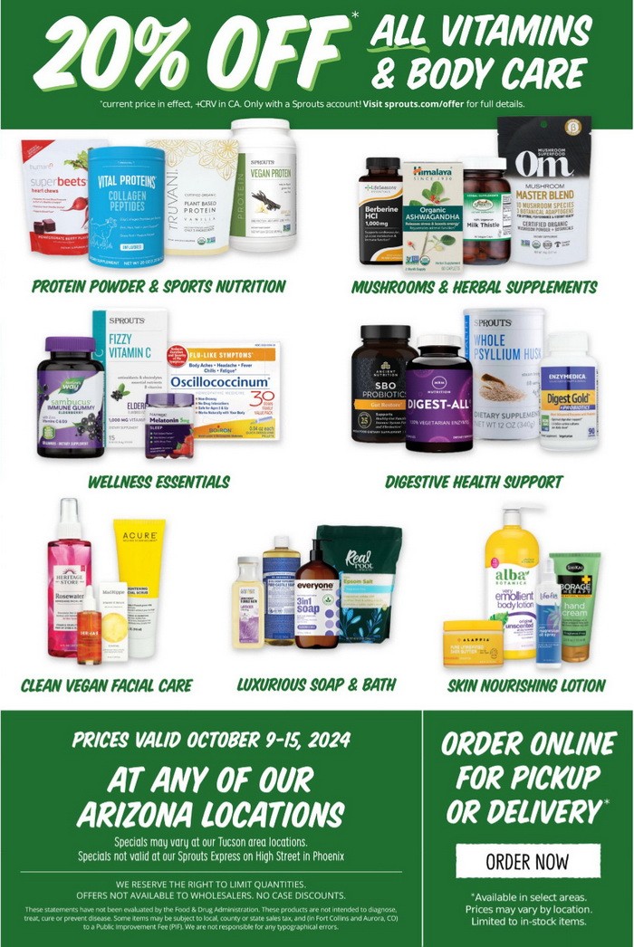 Sprouts Weekly Ad Oct 09 – Oct 15, 2024