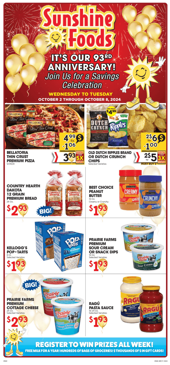 Sunshine Foods Weekly Ad Oct 02 – Oct 08, 2024