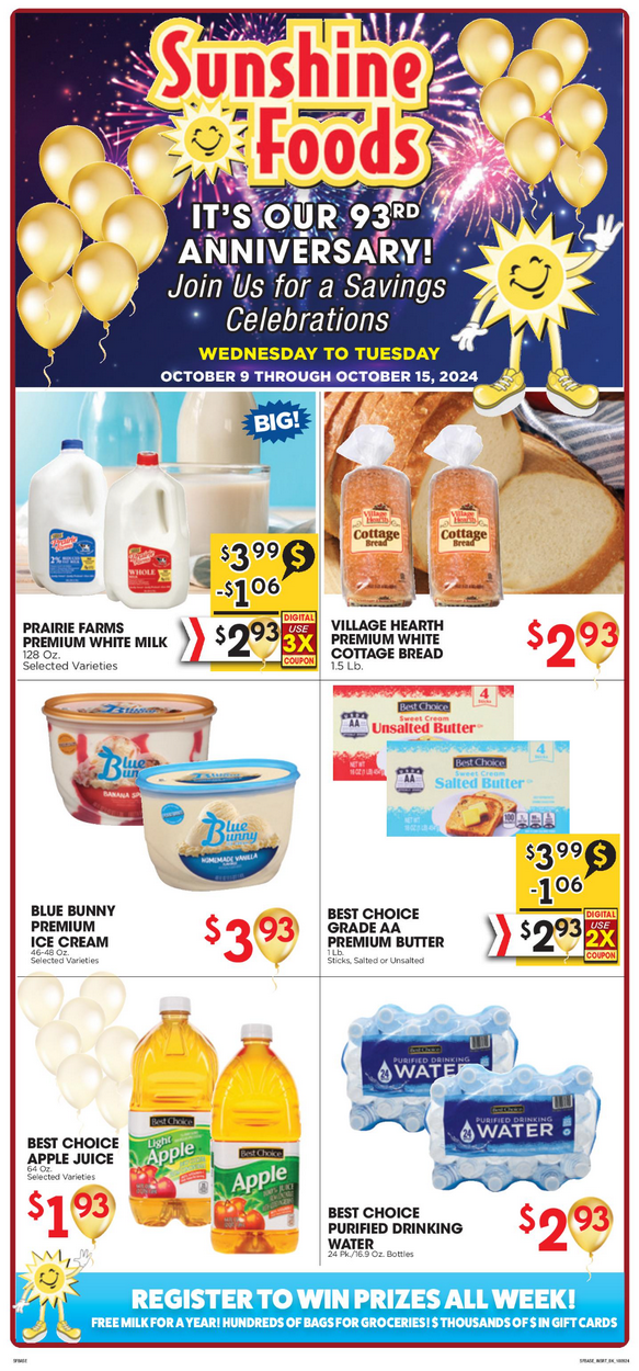 Sunshine Foods Weekly Ad Oct 09 – Oct 15, 2024