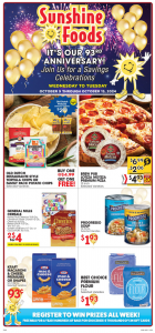 Sunshine Foods Weekly Ad Oct 09 – Oct 15, 2024