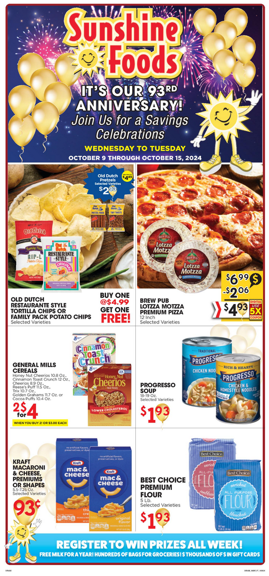 Sunshine Foods Weekly Ad Oct 09 – Oct 15, 2024