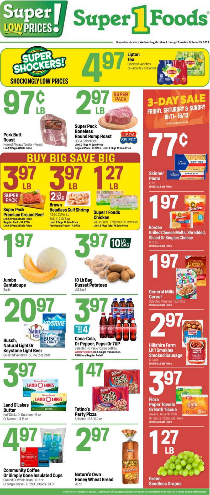 Super 1 Foods Weekly Ad Oct 09 – Oct 15, 2024