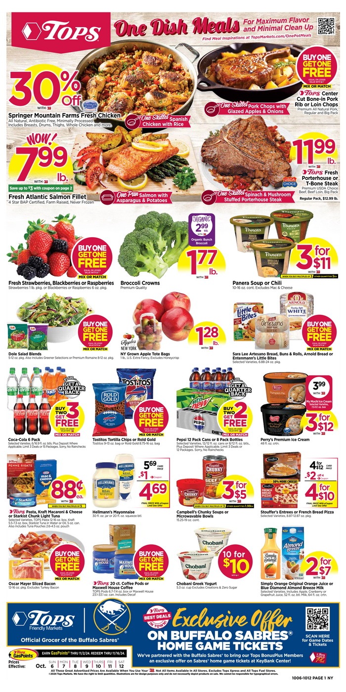 Tops Weekly Ad Oct 06 – Oct 12, 2024