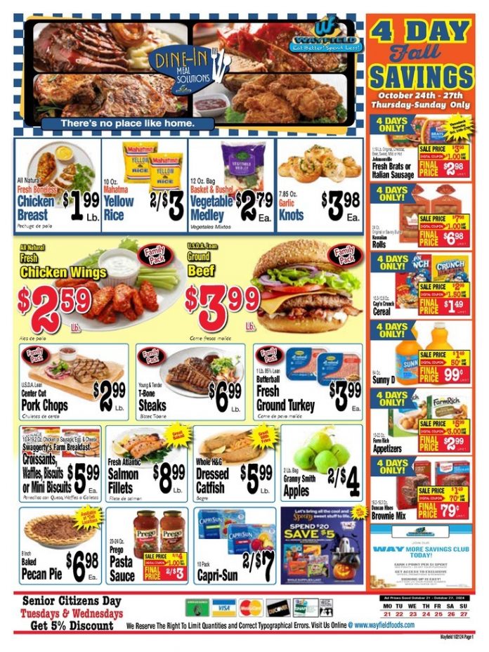 Wayfield Foods Weekly Ad Oct 21 – Oct 27, 2024