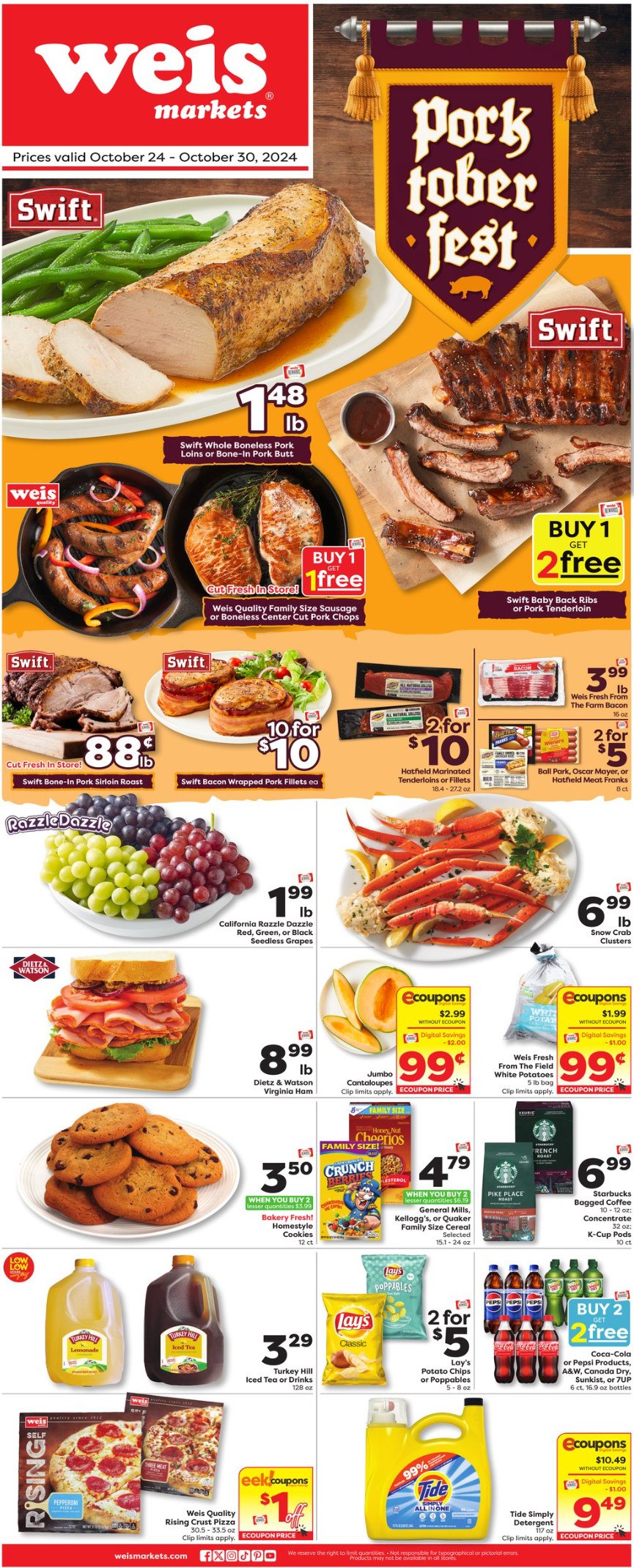 Weis Markets Weekly Ad Oct 24 – Oct 30, 2024 (Halloween Promotion Included)