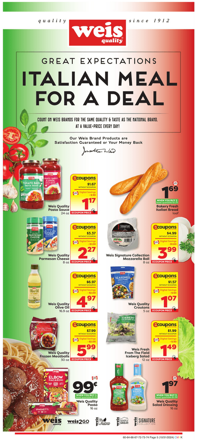 Weis Markets Weekly Ad Oct 31 – Nov 06, 2024
