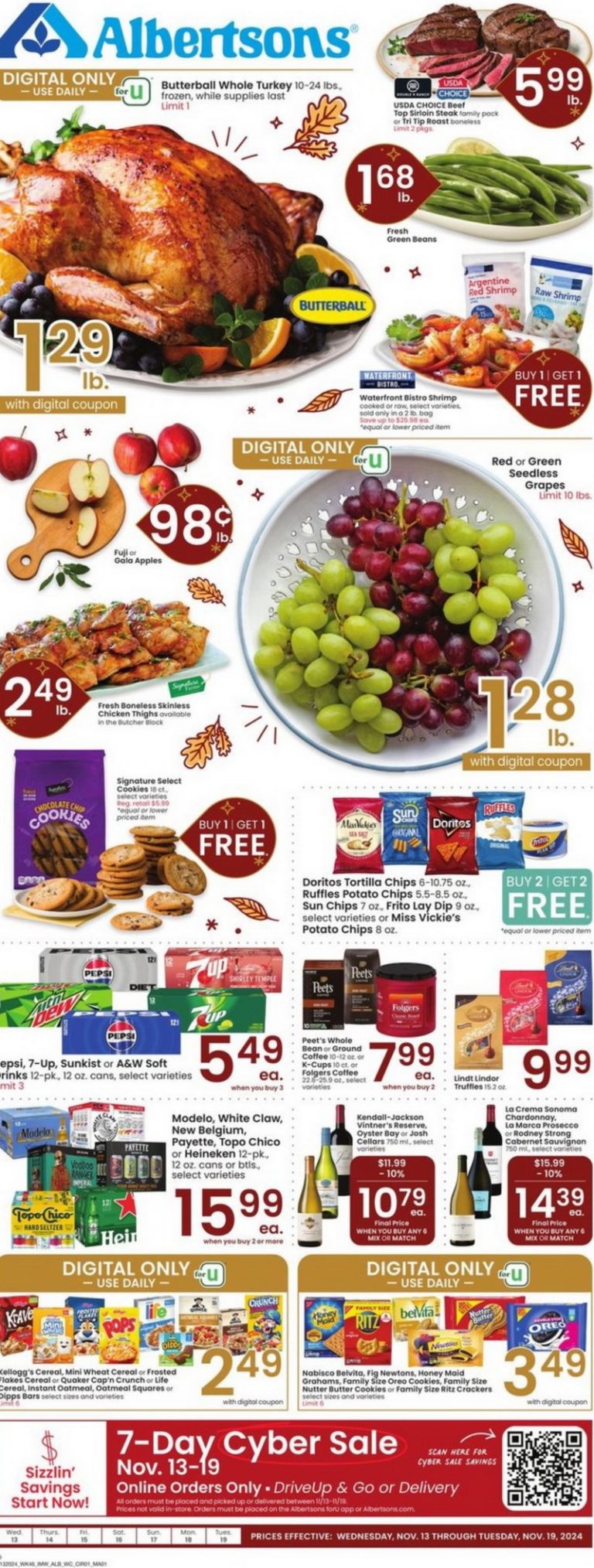 Albertsons Weekly Ad Nov 13 – Nov 19, 2024