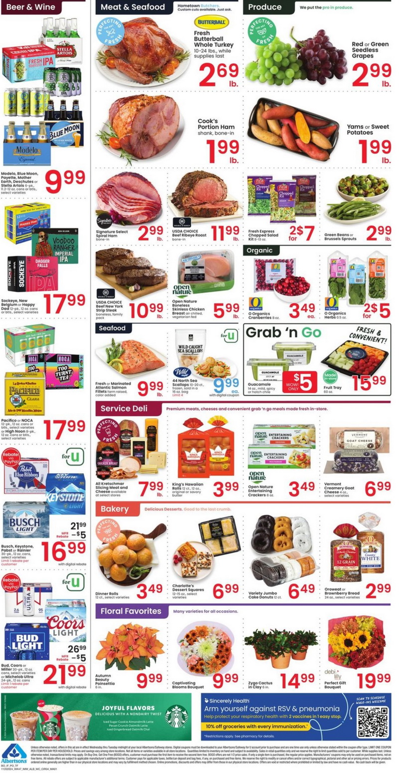 Albertsons Weekly Ad Nov 20 – Nov 28, 2024 (Thanksgiving Day Promotion ...
