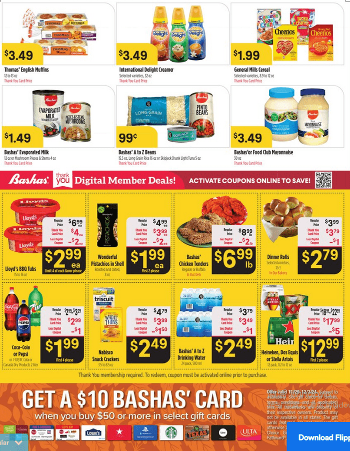 Bashas Weekly Ad Nov 29 – Dec 03, 2024
