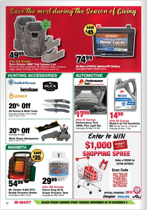 Bi-Mart Black Friday Ad Nov 26 – Dec 02, 2024