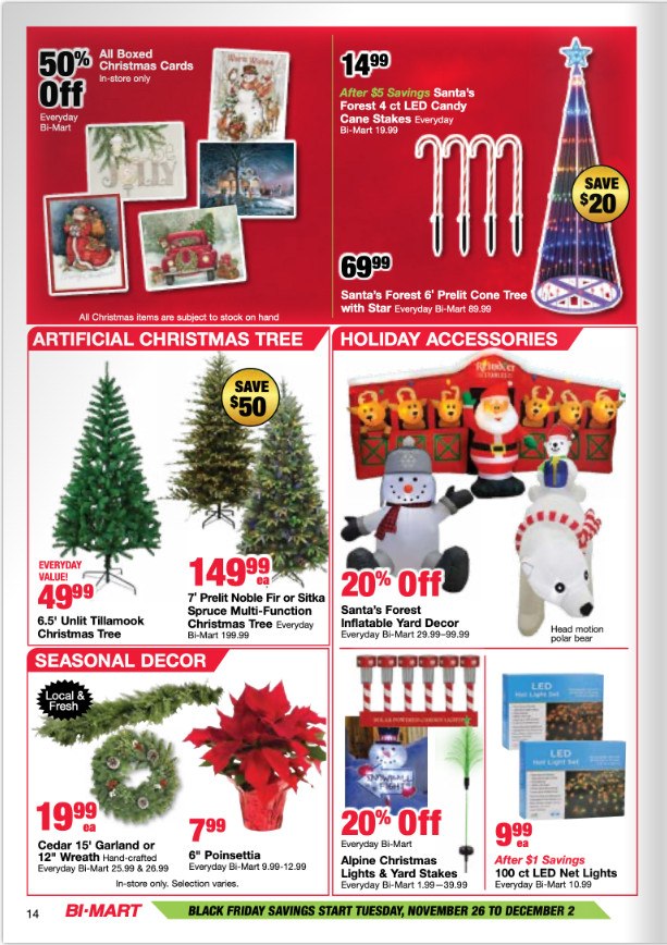 Bi-Mart Black Friday Ad Nov 26 – Dec 02, 2024