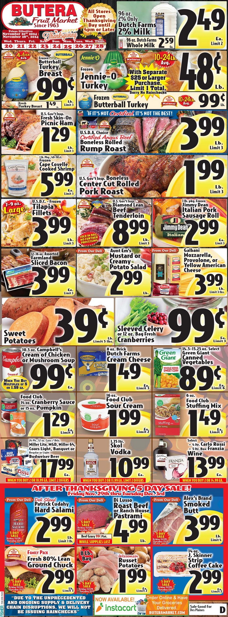Butera Weekly Ad Nov 20 – Nov 28, 2024 (Thanksgiving Day Promotion ...