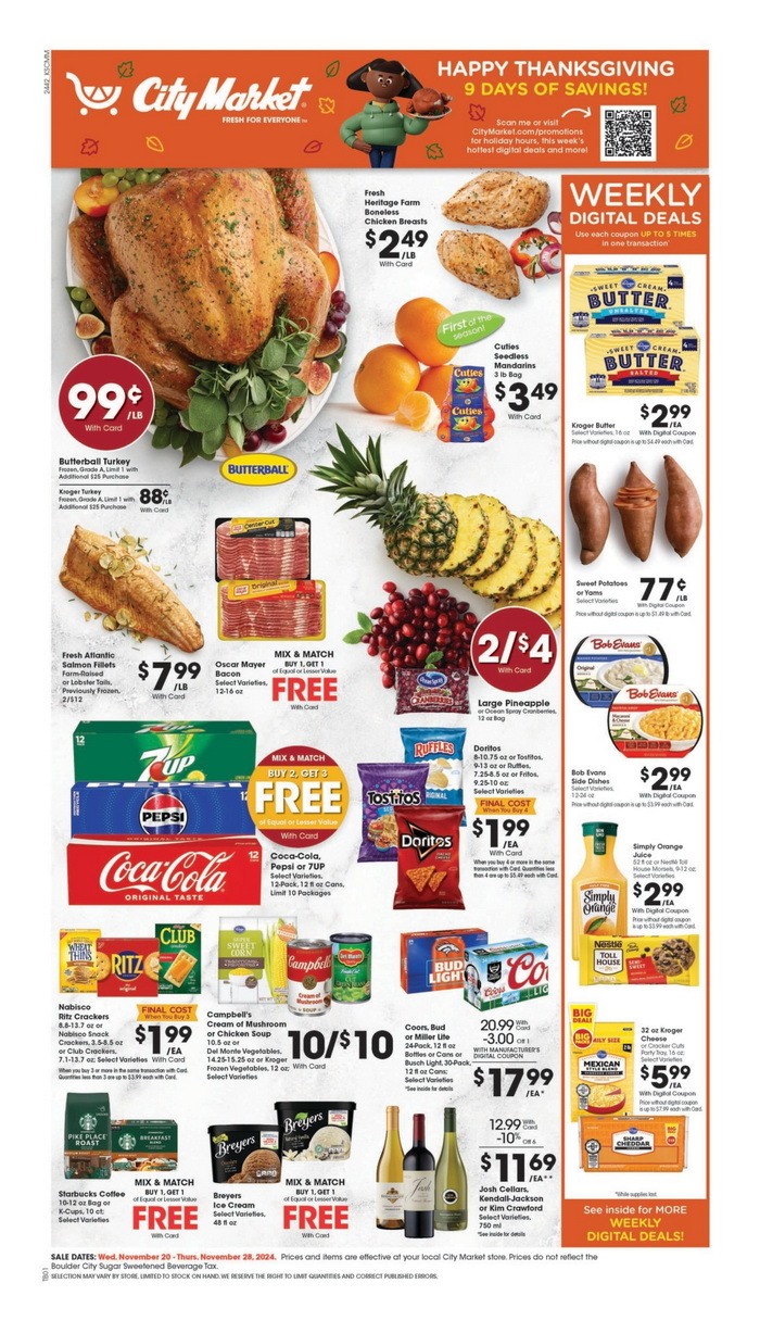 City Market Weekly Ad Nov 20 – Nov 28, 2024 (Thanksgiving Promotion Included)