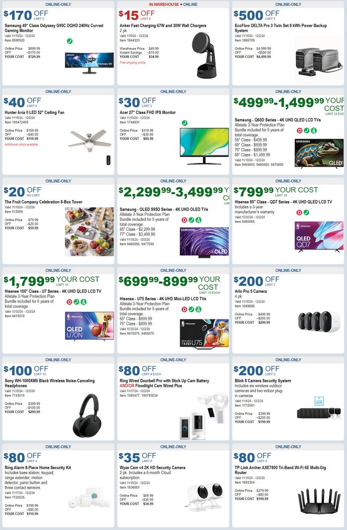 Costco Holiday Savings Event Nov 01 – Dec 02, 2024