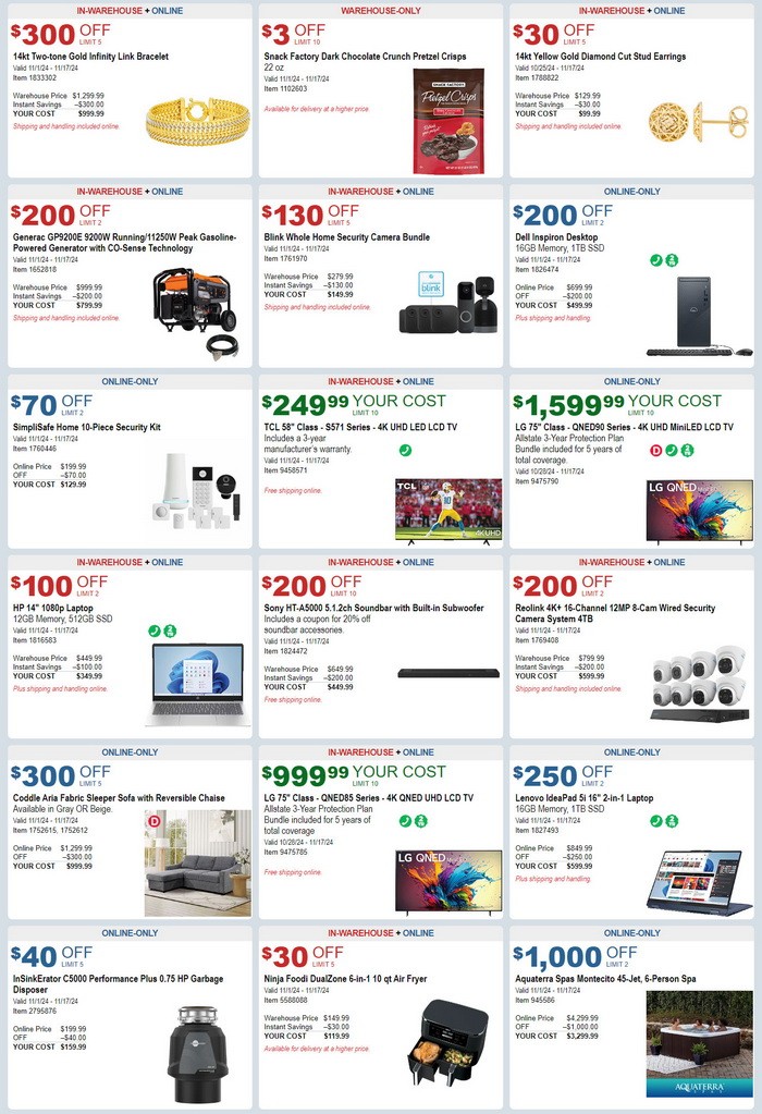 Costco Holiday Savings Event Nov 01 – Dec 02, 2024