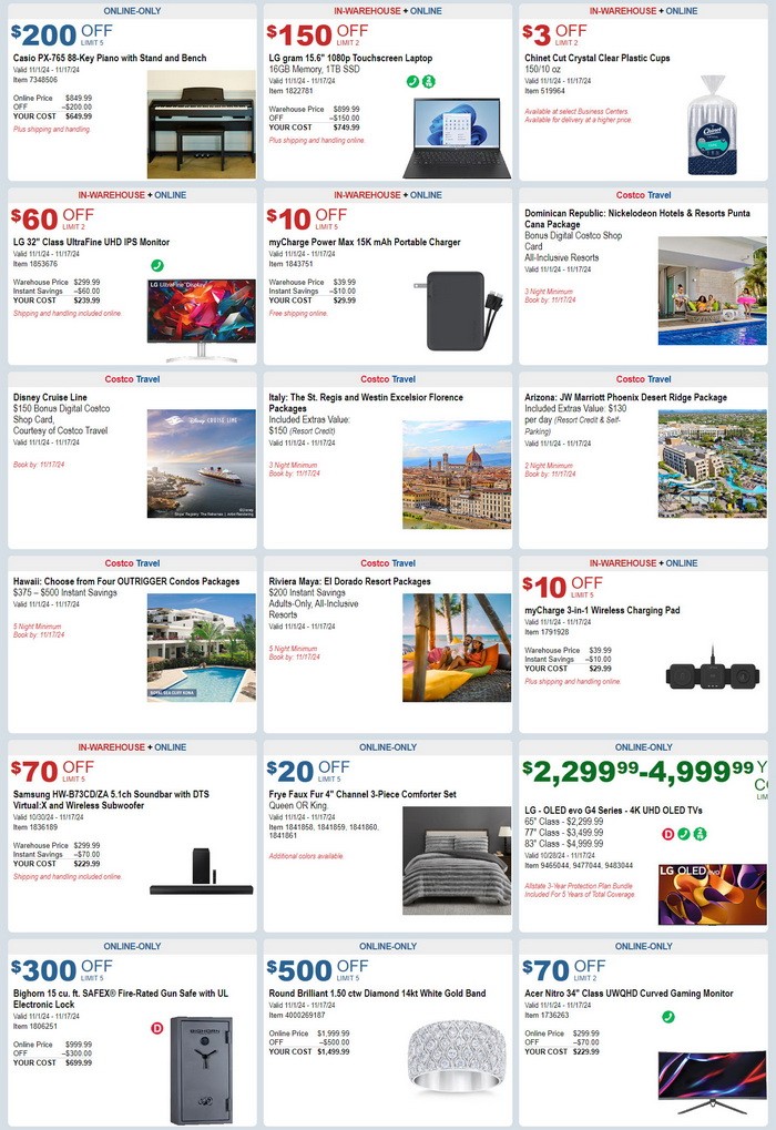 Costco Holiday Savings Event Nov 01 – Dec 02, 2024