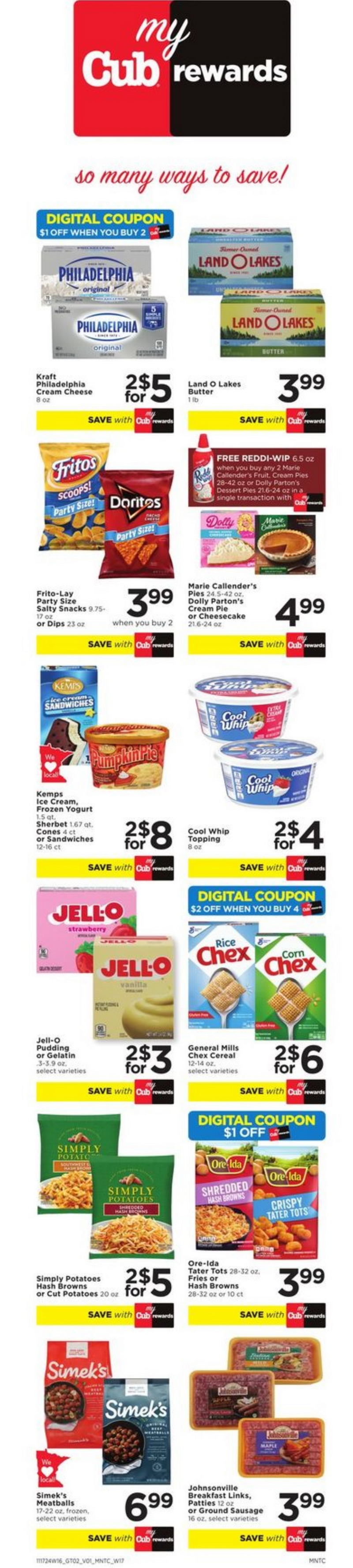 Cub Foods Weekly Ad Nov 24 – Nov 30, 2024 (Thanksgiving Day Promotion ...
