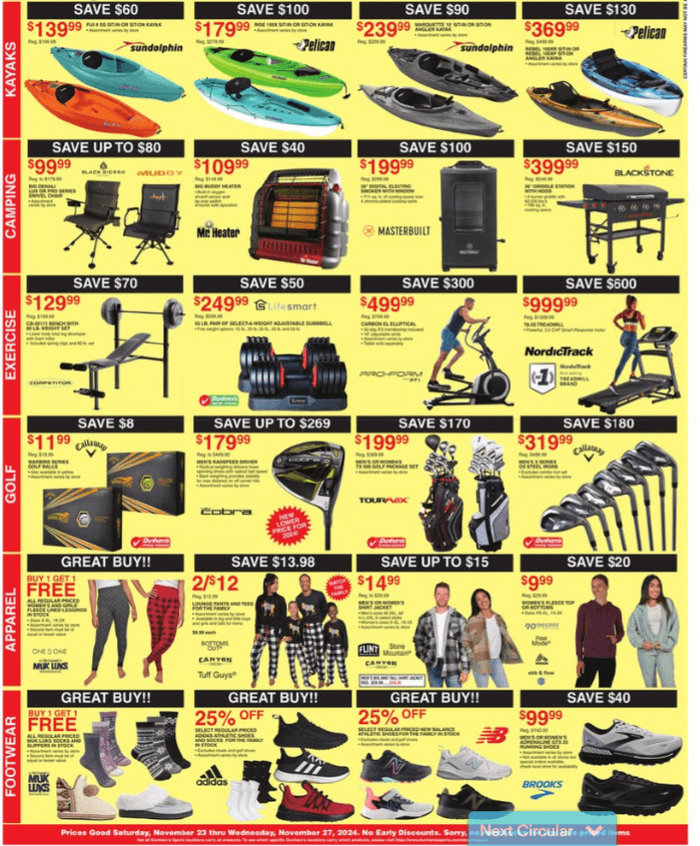 Dunham's Sports Black Friday Pre-Sale Ad Nov 23 – Nov 27, 2024