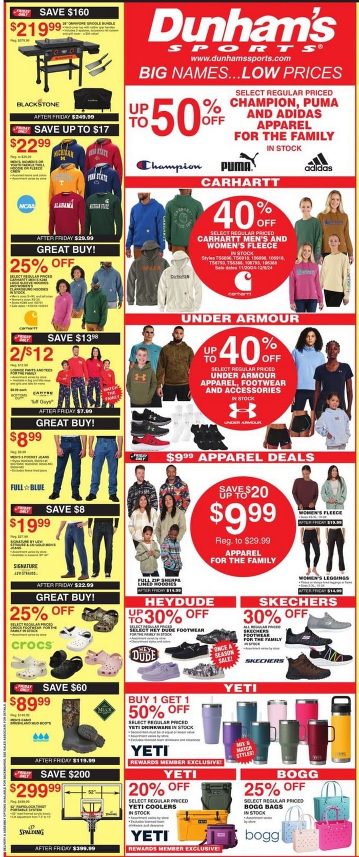 Dunham's Sports Black Friday Ad Nov 29 – Dec 01, 2024