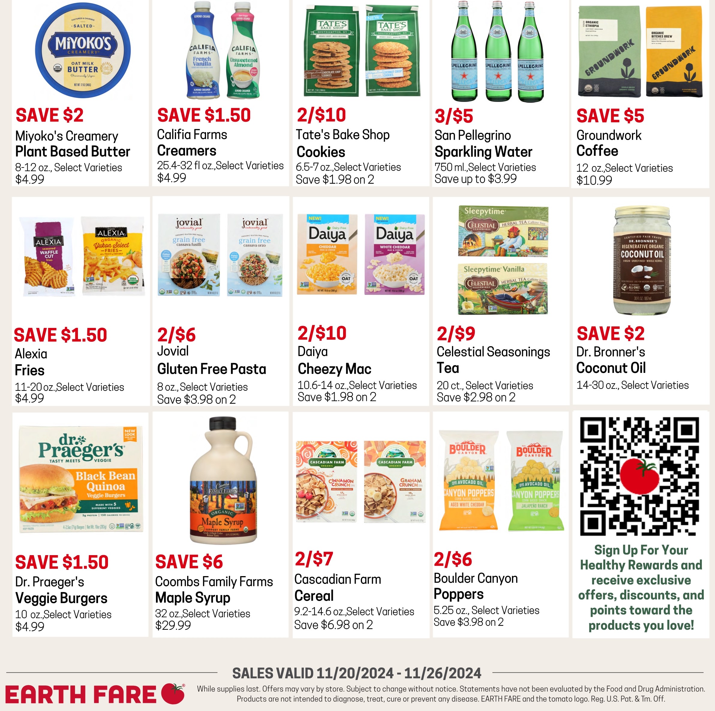 Earth Fare Weekly Ad Nov 20 – Nov 26, 2024