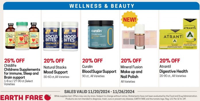 Earth Fare Weekly Ad Nov 20 – Nov 26, 2024