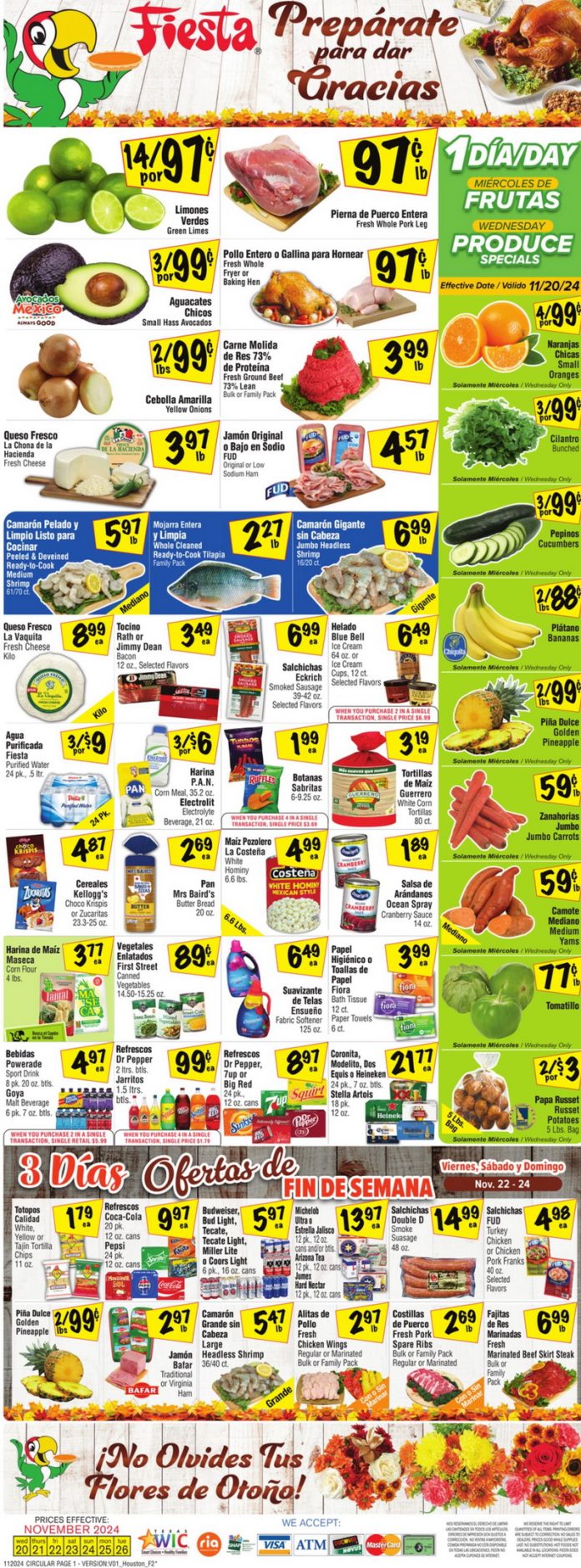 Fiesta Mart Weekly Ad Nov 20 – Nov 26, 2024
