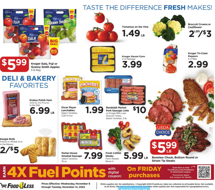 Food 4 Less Weekly Ad Nov 06 – Nov 12, 2024