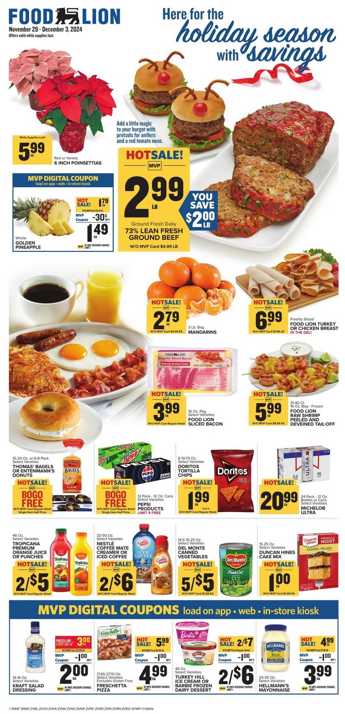 Food Lion Weekly Ad Nov 29 – Dec 03, 2024
